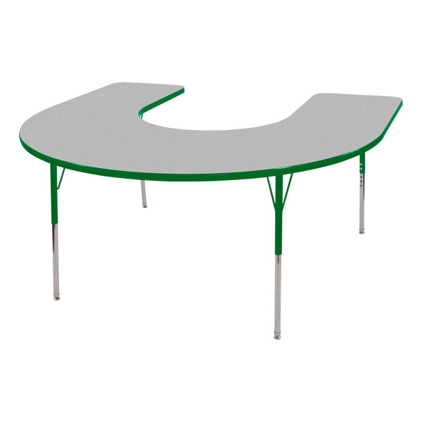 Norwood Commercial Furniture Adjustable Height Horseshoe Activity Table ...